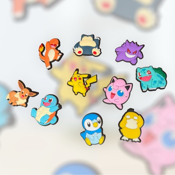 Pokemon | Accessories | Pokemon Character Pc Shoe Charms Set | Poshmark